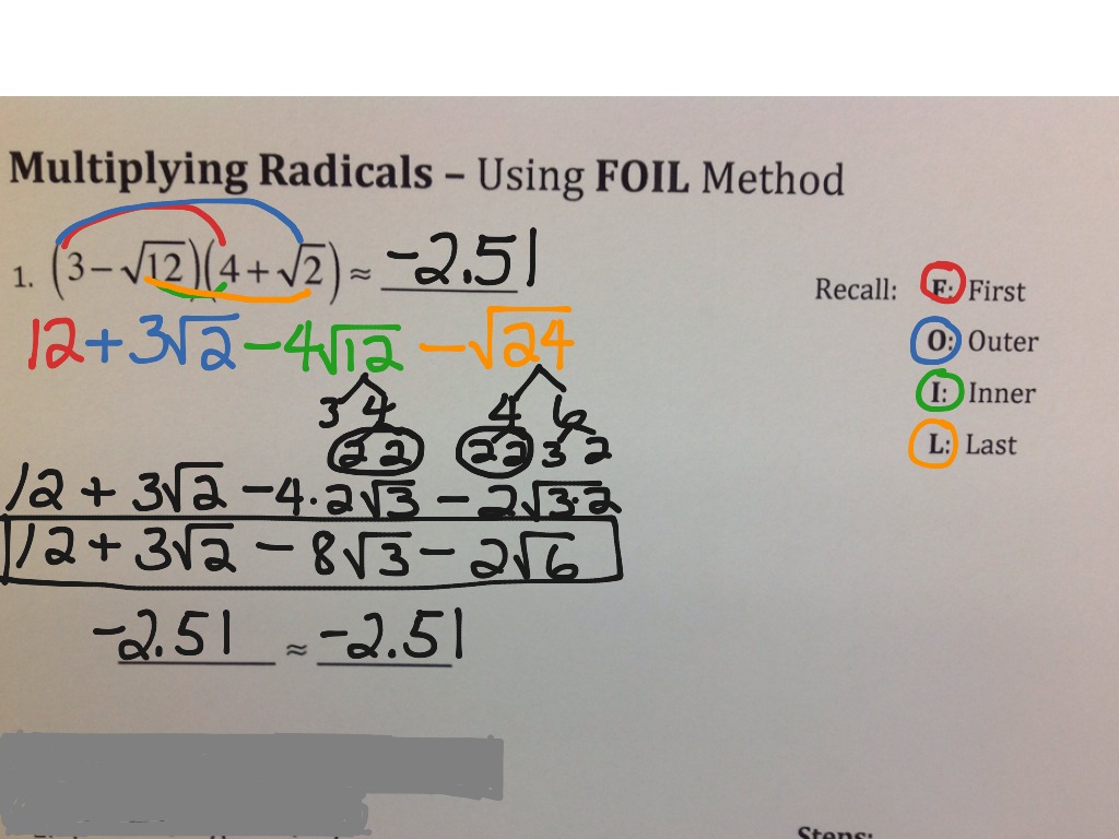 ShowMe - Simplifying Radicals With Coefficient ShowMe - Simplifying Radicals With Coefficient