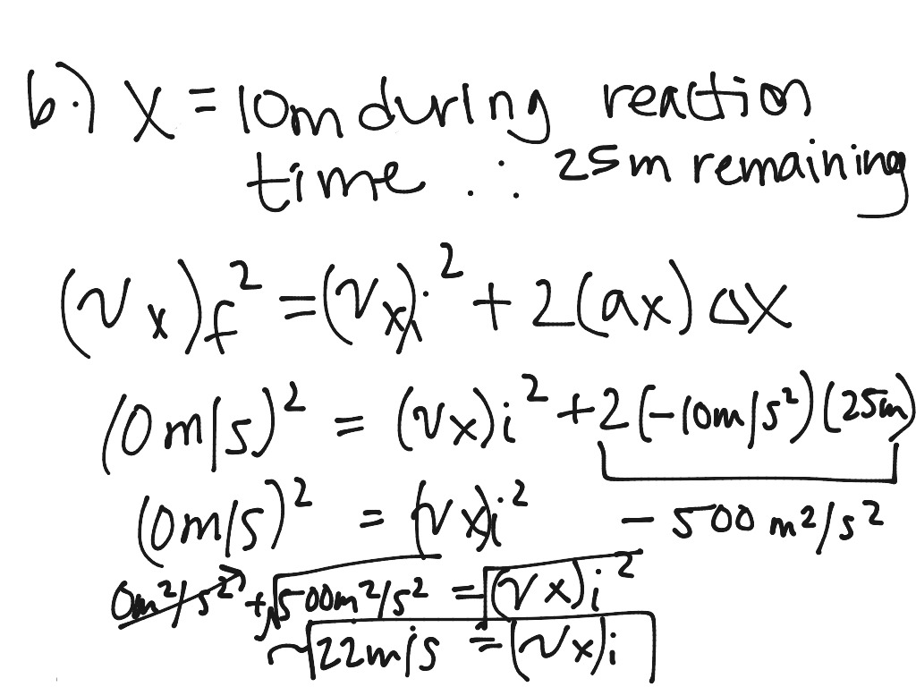 Kinematic problem example | Science, Physics, Kinematics | ShowMe
