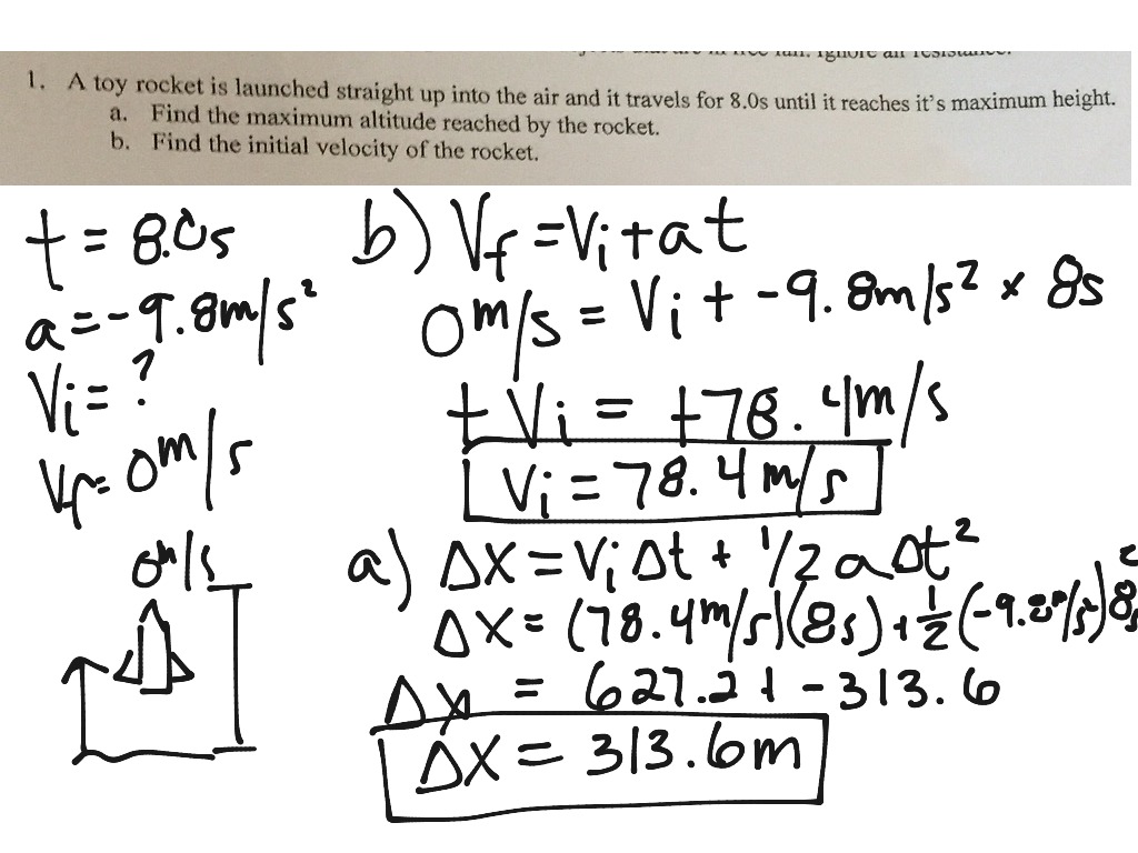 Physics Study Guide Quiz 5 Q1 | Science, Physics, Kinematics | ShowMe