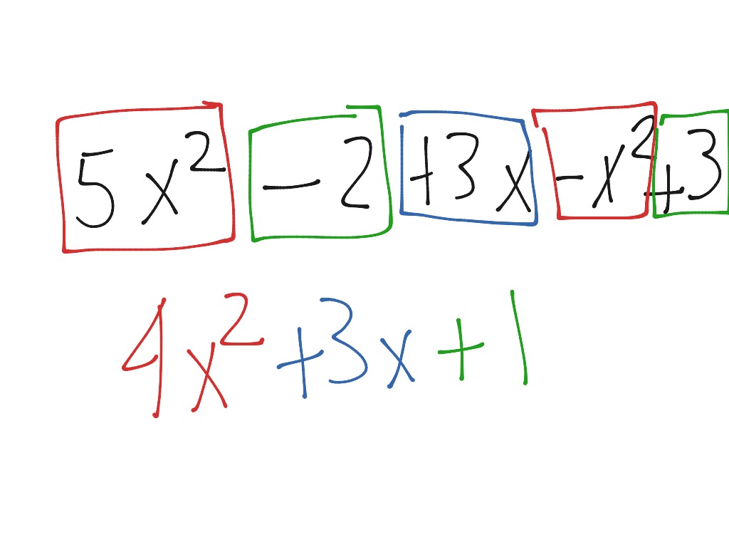 Combining Like Terms Math Showme