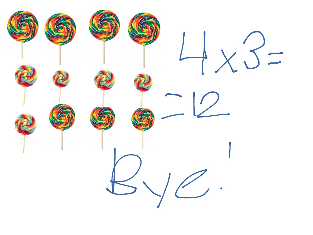 Lollipop array | Math, Elementary Math, 3rd grade, multiplication | ShowMe