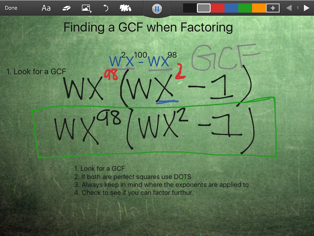 Finding a GCF when Factoring- Naomi Jimenez, Mollie Abernathy 802 ...