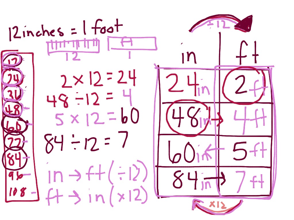 measurement conversion: inches and feet | Math, Elementary Math, math ...