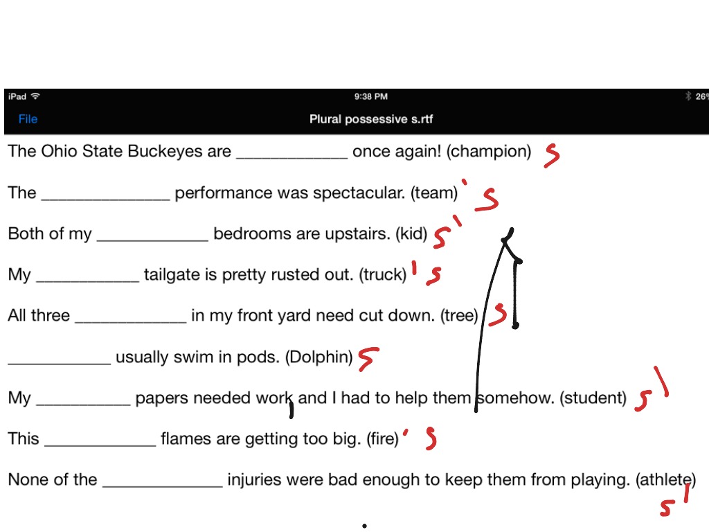 Plural vs Possessive S | english, Grammar | ShowMe