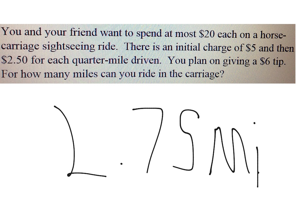 Horse ride | Math | ShowMe