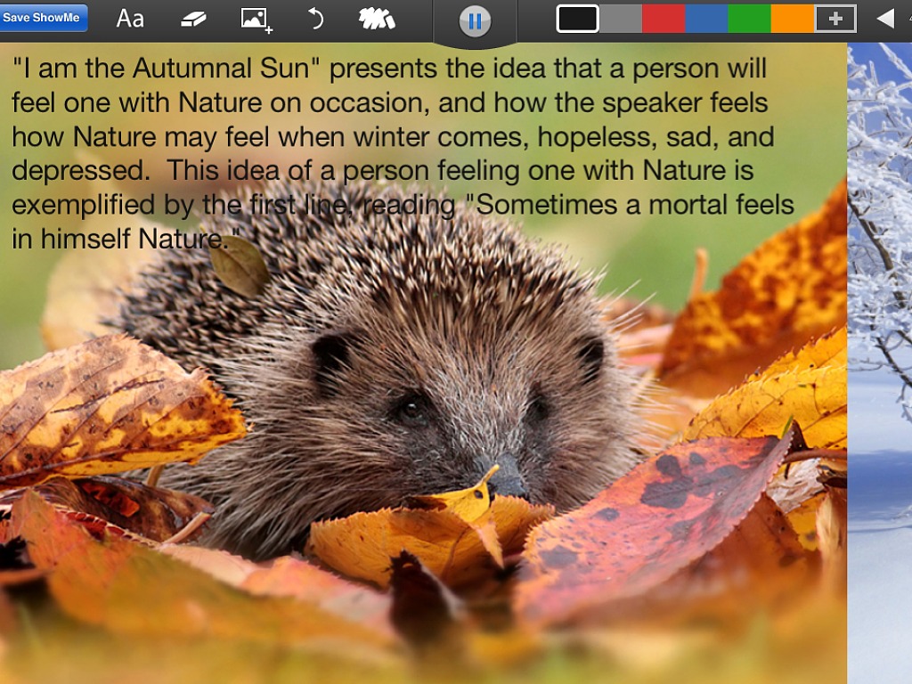 I am the Autumnal Sun | english | ShowMe