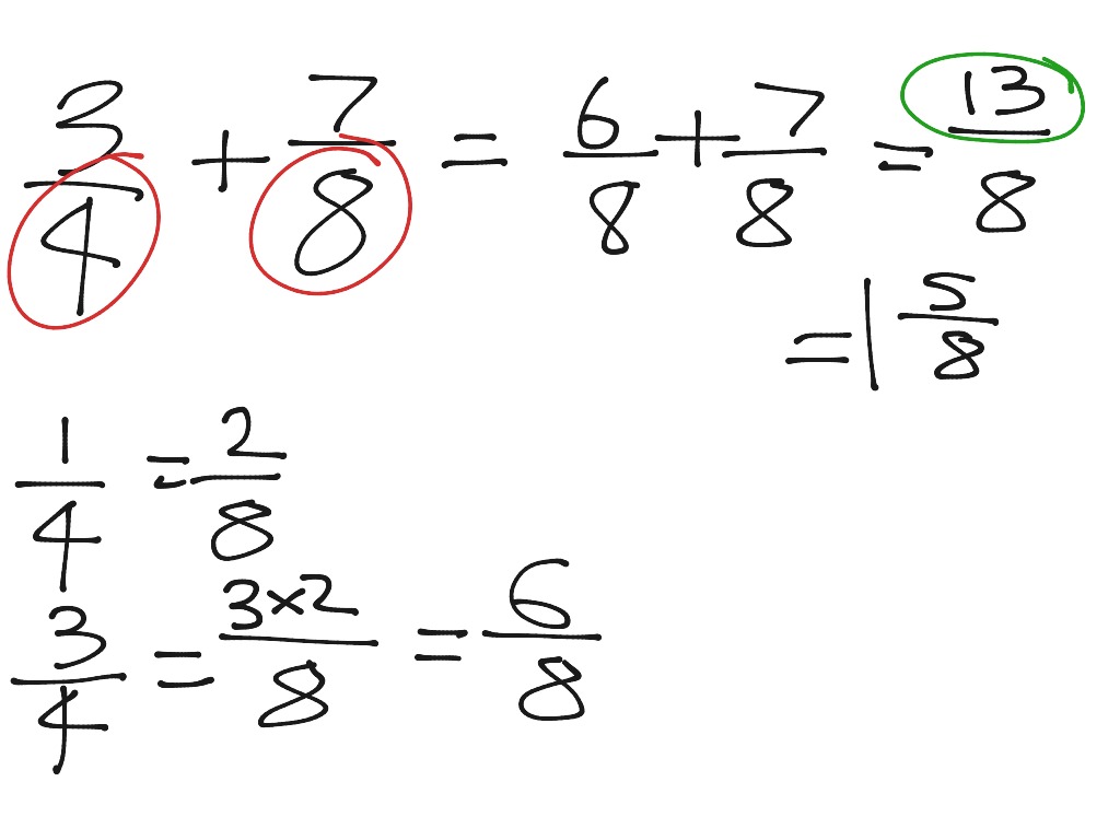 Fraction addition | Math | ShowMe