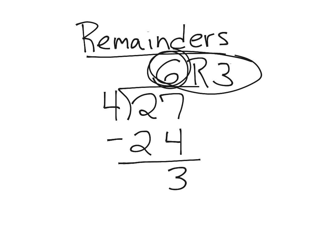 Remainders | Math, Elementary Math, math 4th grade | ShowMe