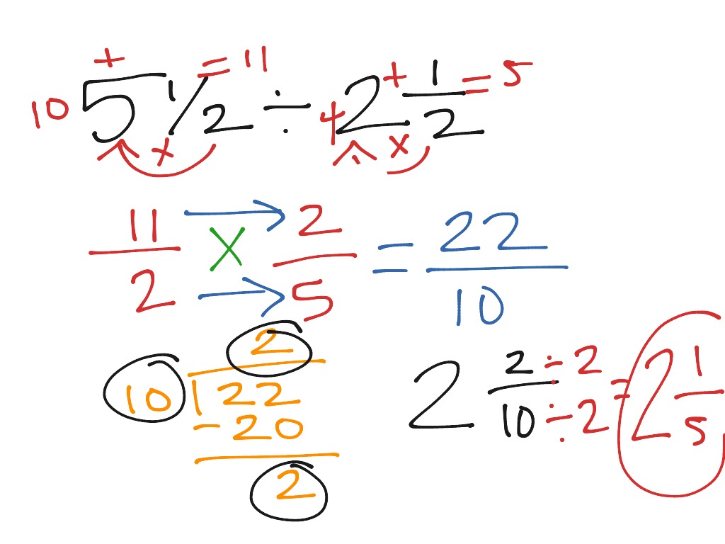Dividing Fraction Examples | Math | ShowMe