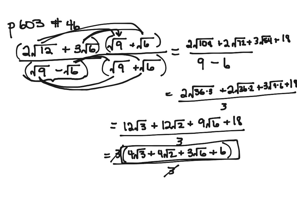 Alg 1 pg. 603 # 46 | Math, Algebra | ShowMe