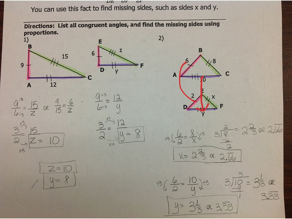 Similar Figures - Missing Measures | Math | ShowMe