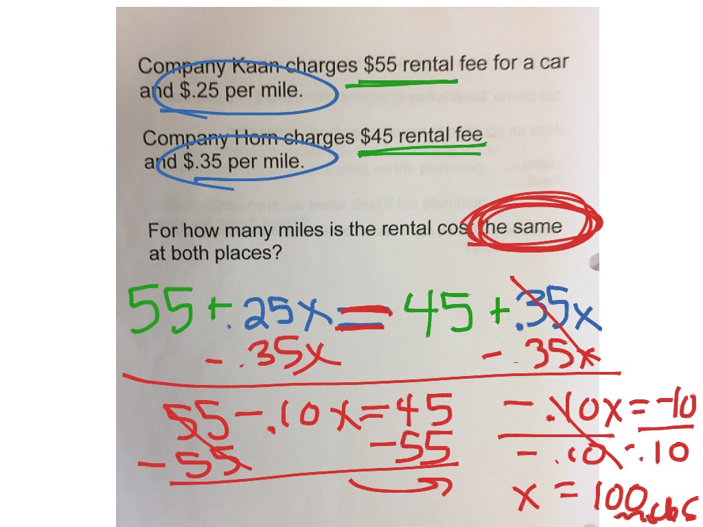 Word problem equations | Math | ShowMe