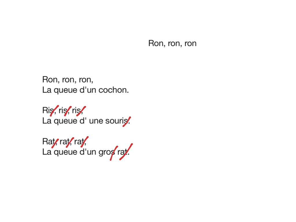 Ron, ron, ron | Language, French, Les Comptines SK | ShowMe