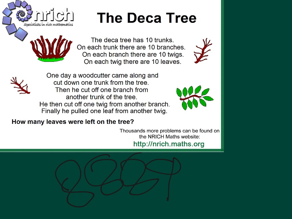 Deca tree | Math, Elementary Math, math 4th grade, multiplication | ShowMe