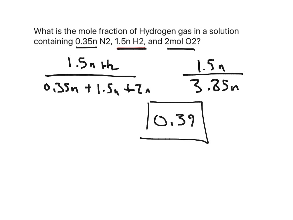 Mole fractions | Science, Chemistry | ShowMe