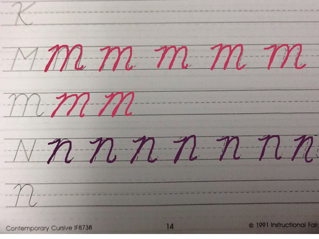 Cursive capital M an N | Cursive Handwriting | ShowMe