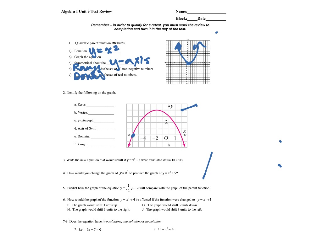 Unit 9 test run | Math | ShowMe