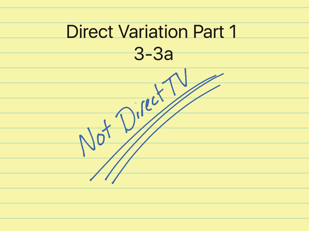 Math 3-3a direct variation part 1 | Math | ShowMe