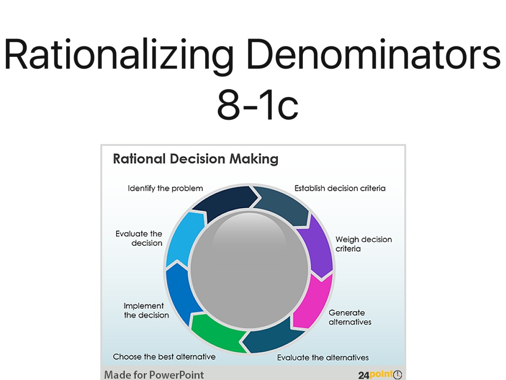 Alg 8-1c rationalizing denominators | Math | ShowMe