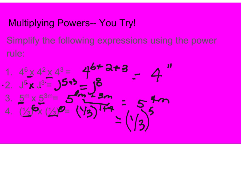 Multiplying Powers | Math | ShowMe