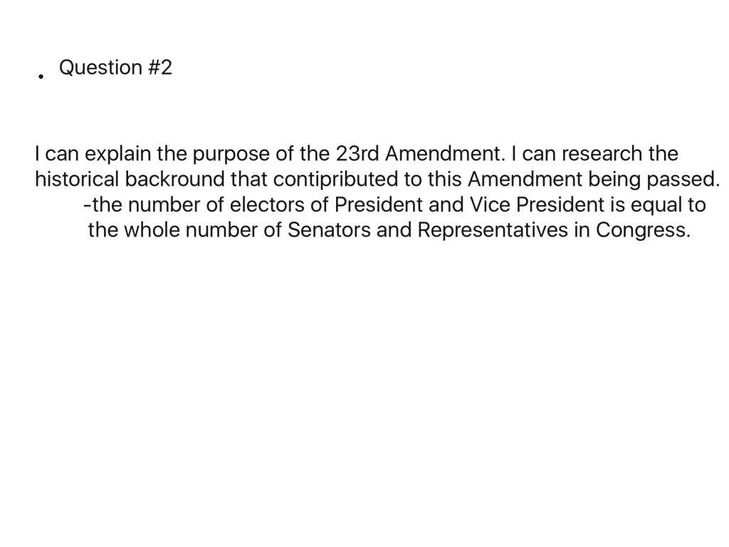 23rd Amendment | history | ShowMe