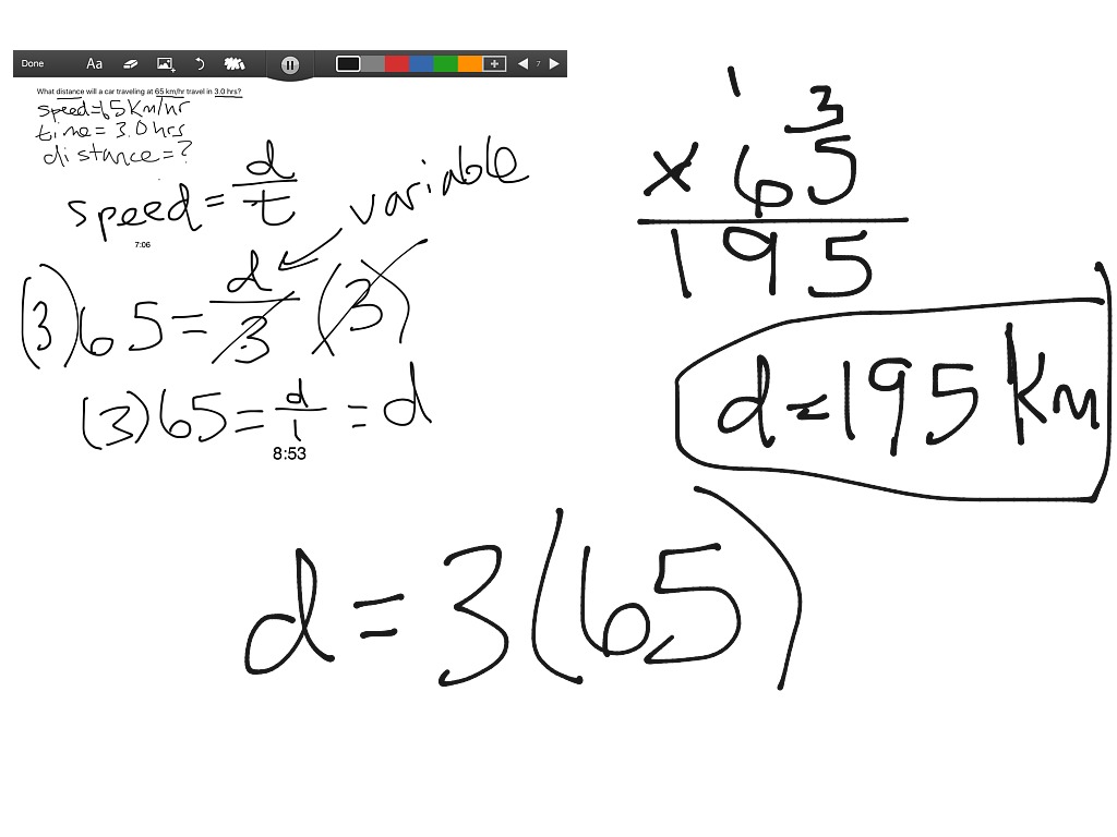 Velocity calculations | Science, Physics, Kinematics | ShowMe