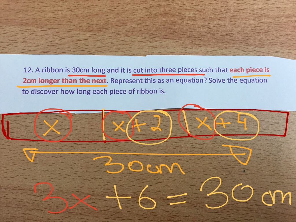 Word problem = algebra | Math | ShowMe