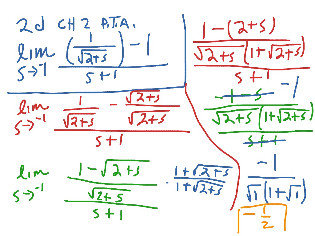 Ap calc ch 2 practice test a #2d limits | Math | ShowMe