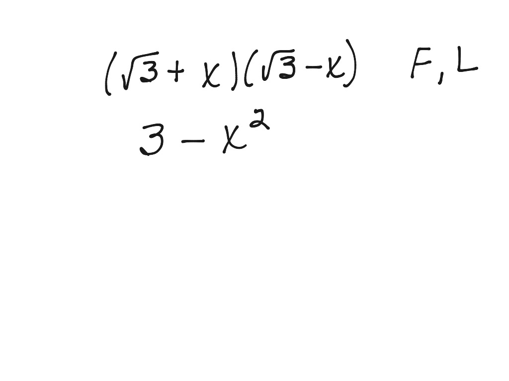 Distributing with radicals | Math, Algebra | ShowMe