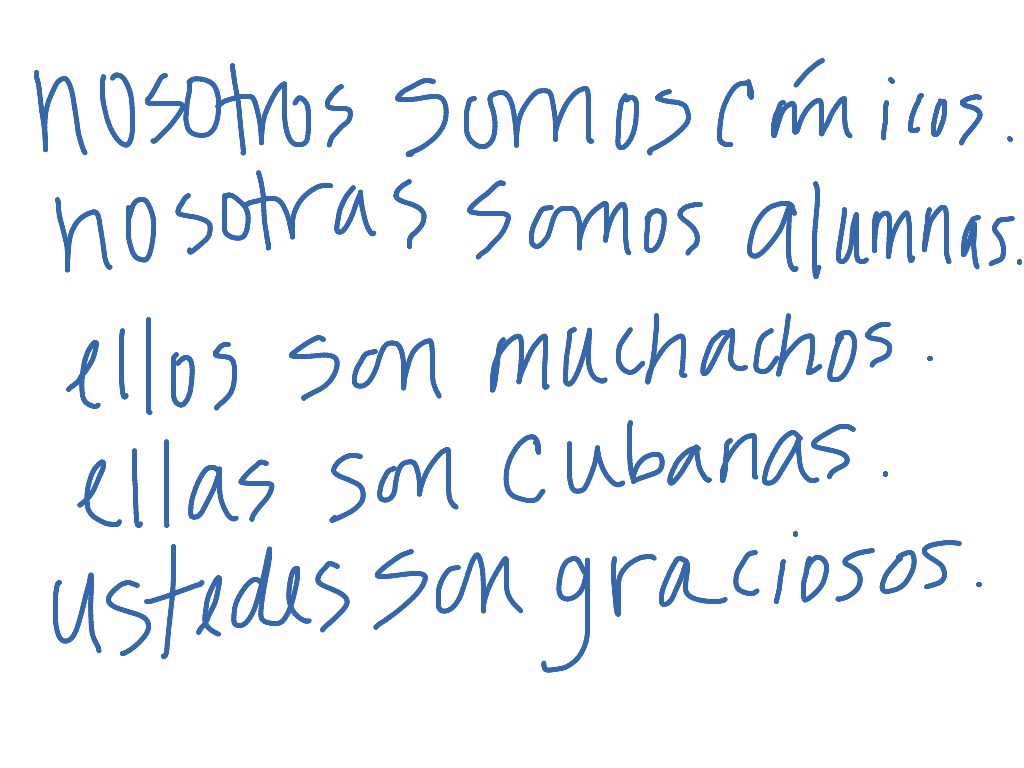 Ser example sentences | Language | ShowMe