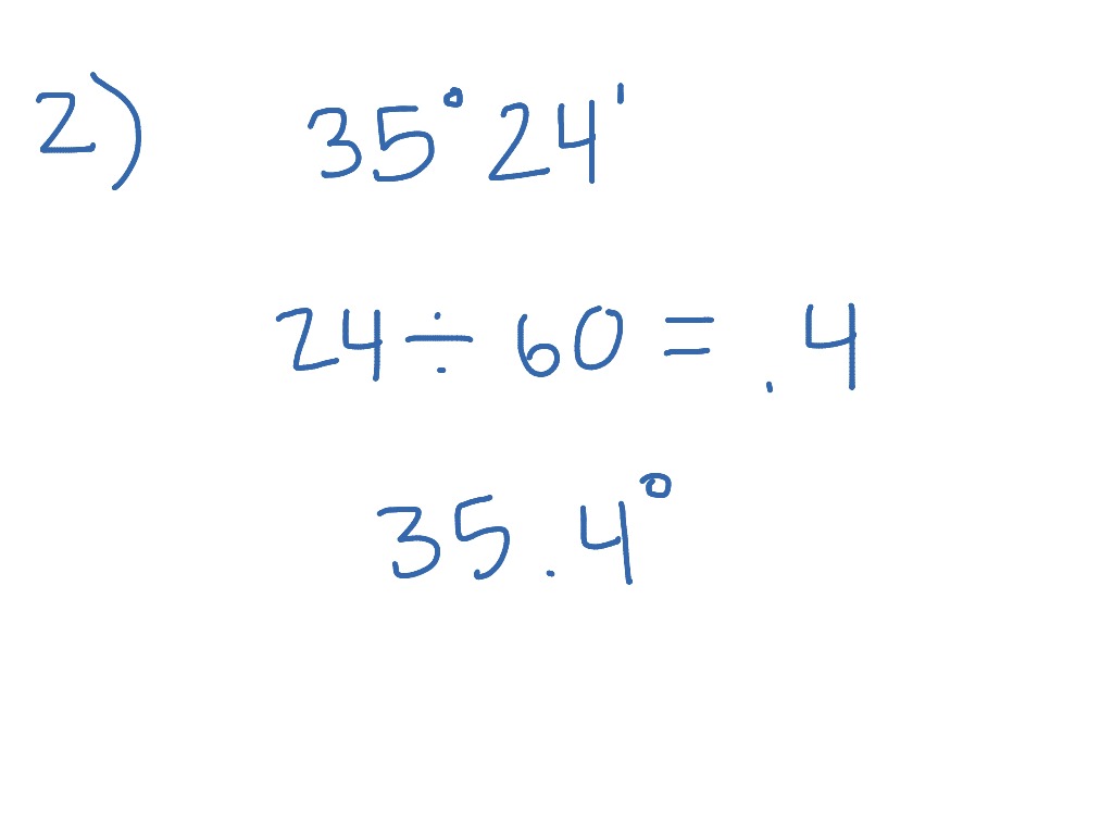 DMS to decimal | Math | ShowMe