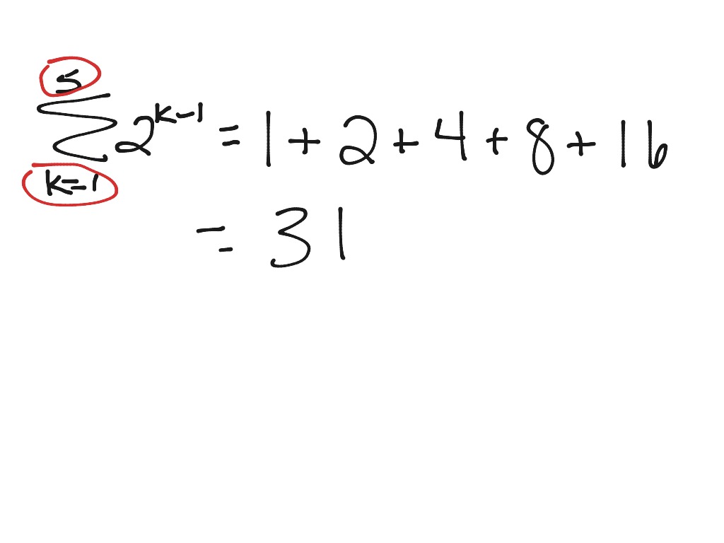 Sigma notation | Math, Algebra | ShowMe