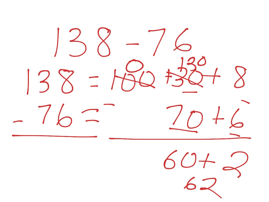 Decomposing with larger numbers and subtraction | Math, Elementary Math ...