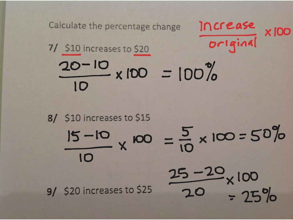 WRC yr 9 homework sheet 4.1 percentage increases | Math | ShowMe