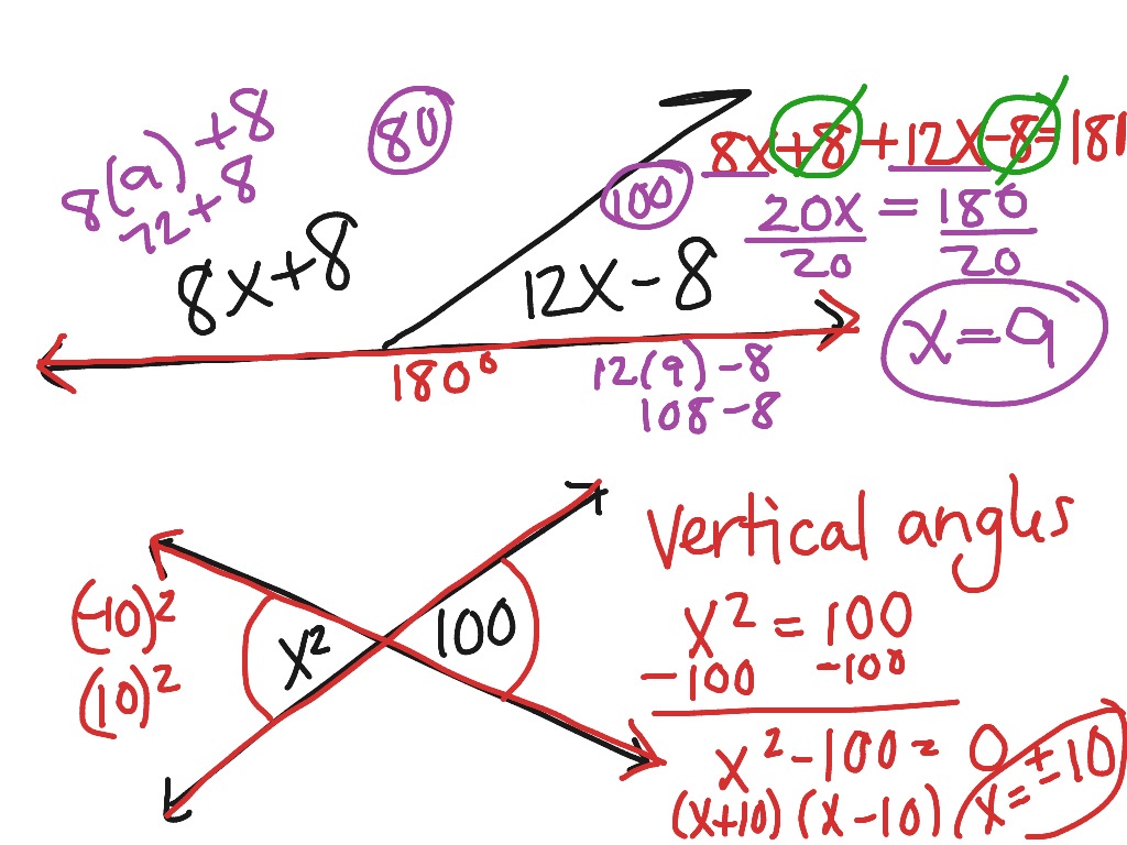 Algebra & angles | Math | ShowMe