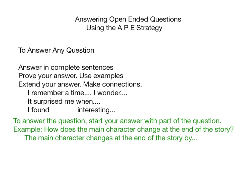 APE Strategy | english, Writing | ShowMe