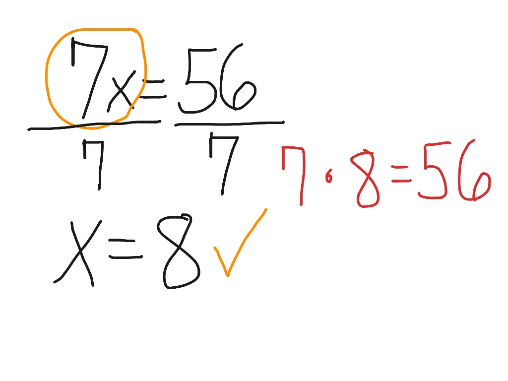 Solving equations by dividing | Math | ShowMe