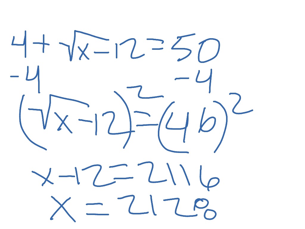 Radical equation | Math | ShowMe