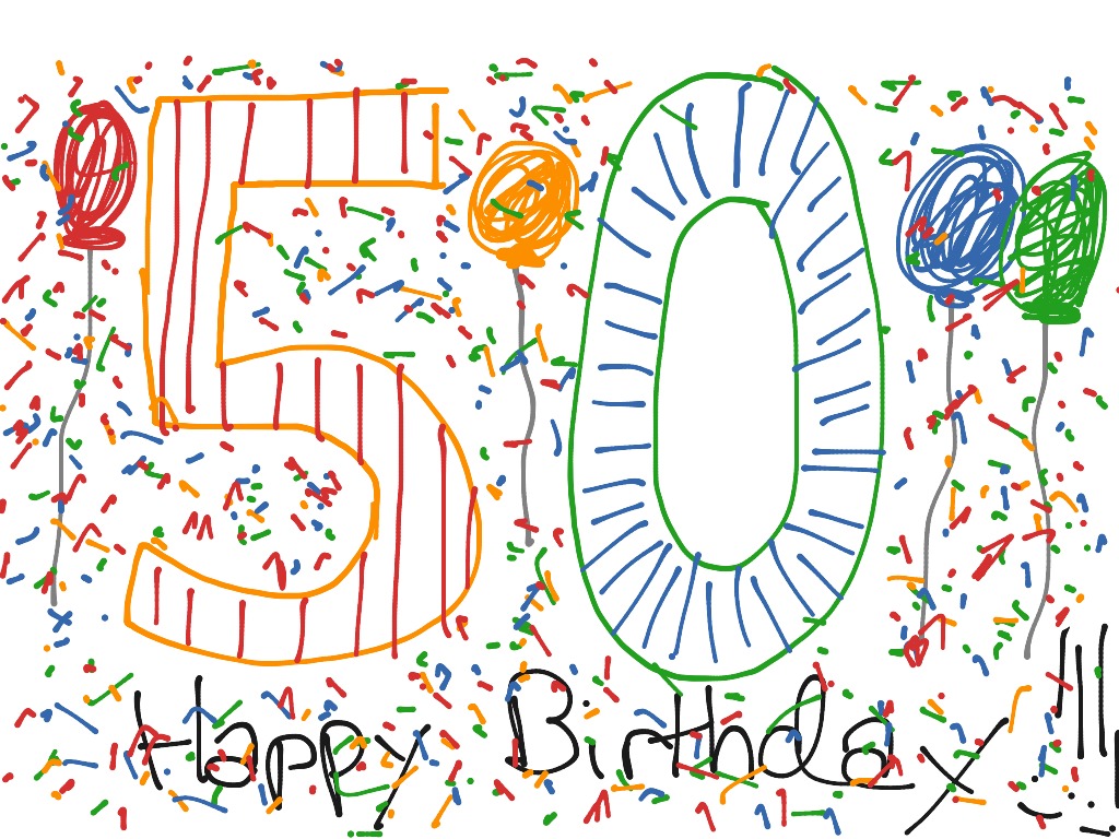 Happy Birthday,50 is great,hope all is well! - Kira | Art, Drawing | ShowMe