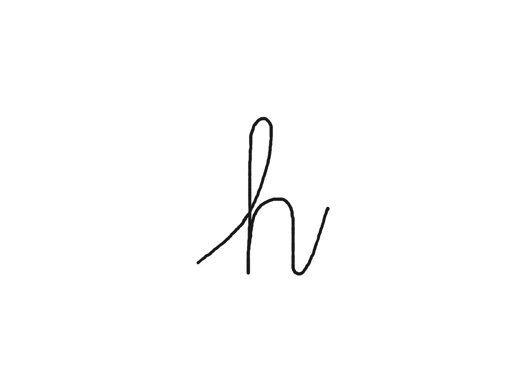 Letter h loop | english | ShowMe