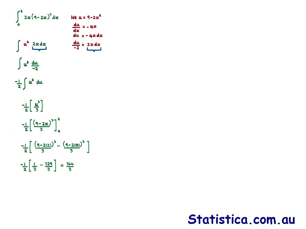 Integration by substitution | Math | ShowMe