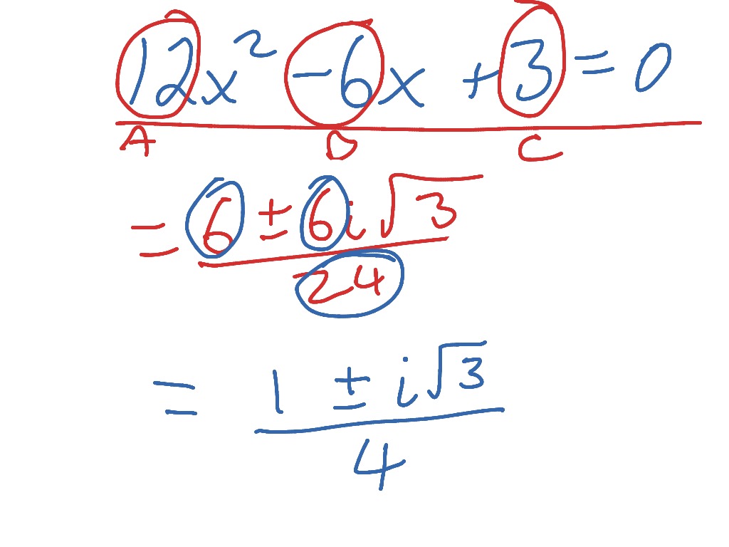 Complex Numbers (4) - Quadratics | ShowMe