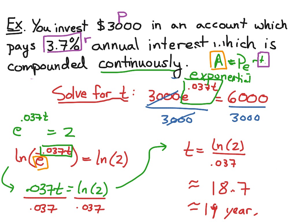 Exponential Application Problem | Math | ShowMe
