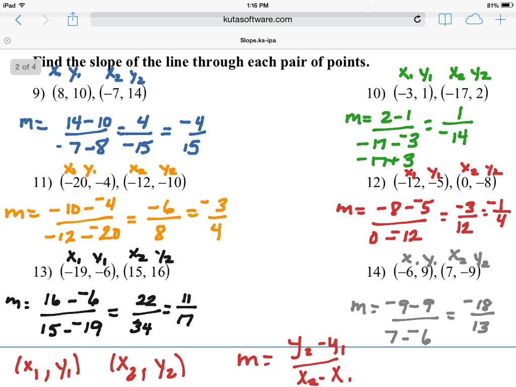 Slope given two points | Math, Algebra | ShowMe Slope given two points | Math, Algebra | ShowMe