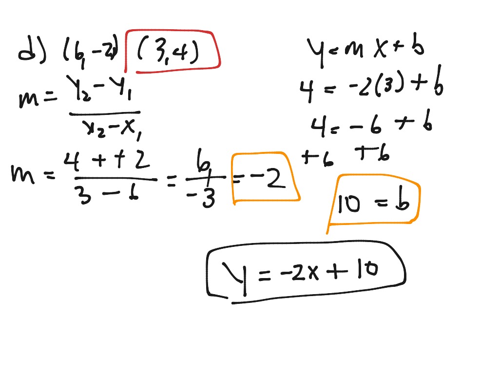 Algebra I Chapter 4 Section 2 | Math, Algebra, Linear Equations, Slope-Intercept Form | ShowMe