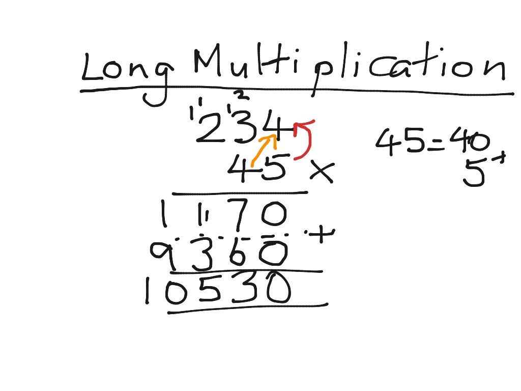 Long multplication | Math, Elementary Math, 8th Grade Math | ShowMe