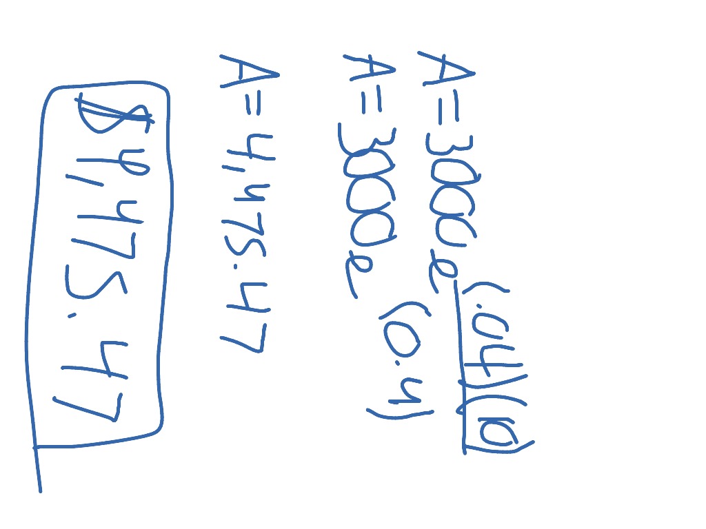continuously compounded interest 1 | STEM | ShowMe