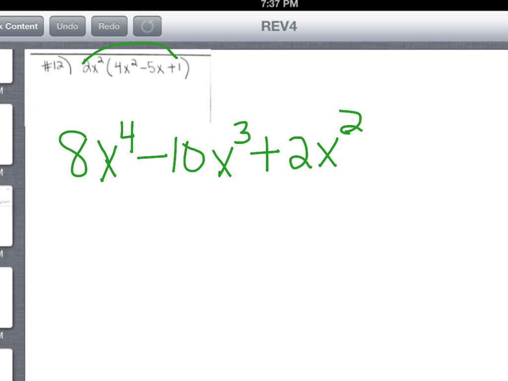Polynomial review 4 | Math | ShowMe