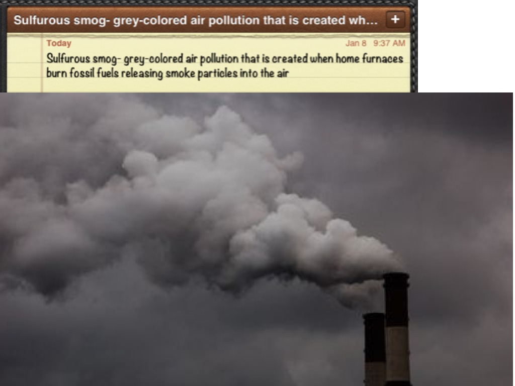 Sulfurous smog | Science | ShowMe