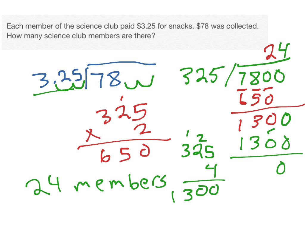 Dividing a Decimal in The Divisor | Math, Arithmetic, Decimals | ShowMe